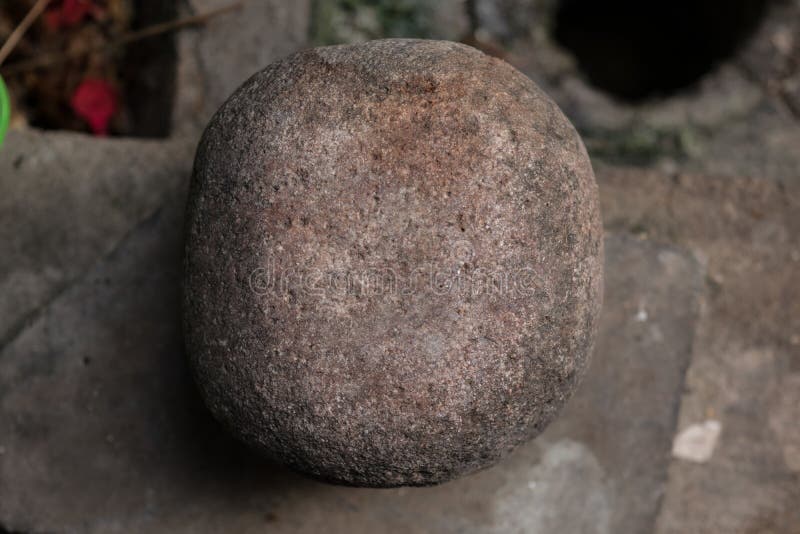 Single round stone stock image. Image of environment - 28696619