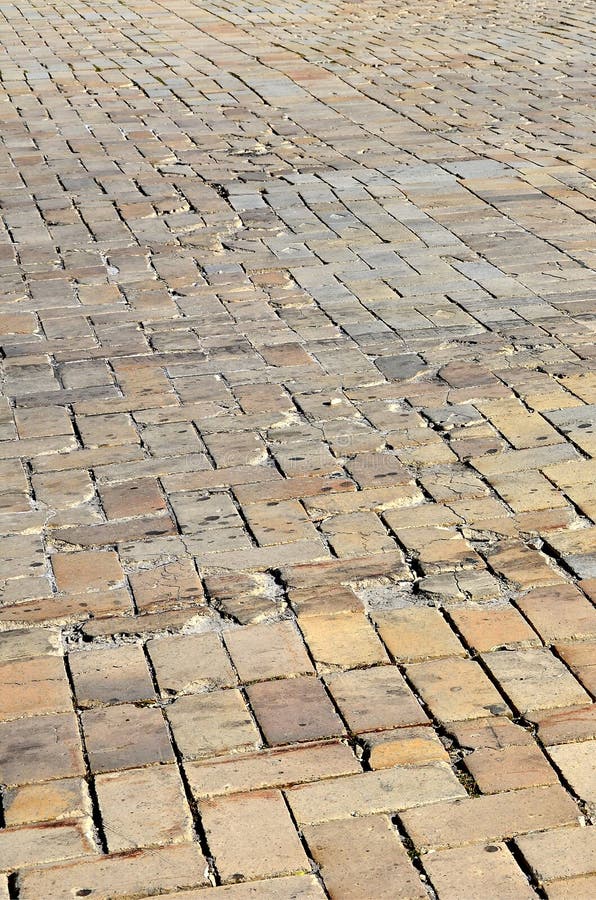 Old worn Paving Slabs. stock image. Image of exterior - 112711029