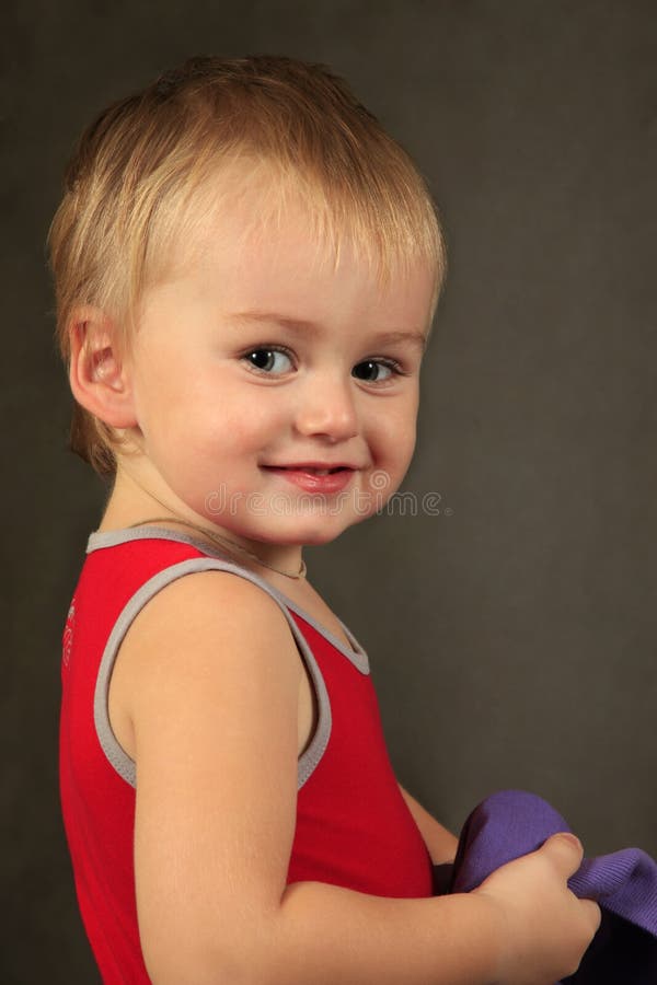 Photo of small boy stock image. Image of preschool, positive - 46920011