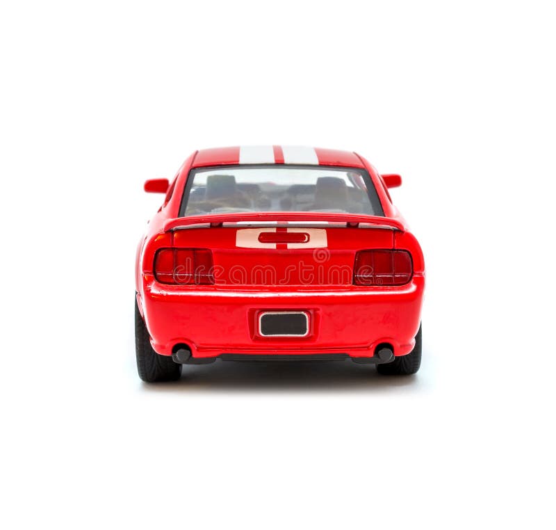 Photo of Red Toy Model Car Isolated on White Background Stock Photo ...