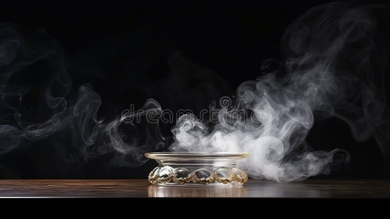 Photo of a Smoking Pot on a Table Stock Illustration - Illustration of ...
