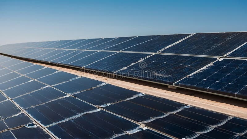 Solar Cell Panel Harnessing Sunlight Stock Illustration - Illustration ...