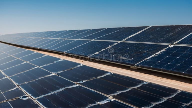 Solar Cell Panel Harnessing Sunlight Stock Illustration - Illustration ...