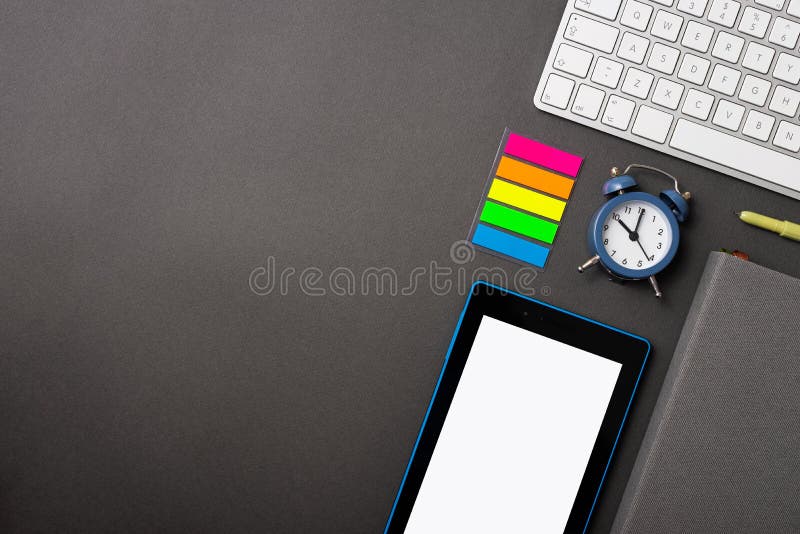 A Photo of Some Office Tools and a Free Space Near Stock Image - Image ...