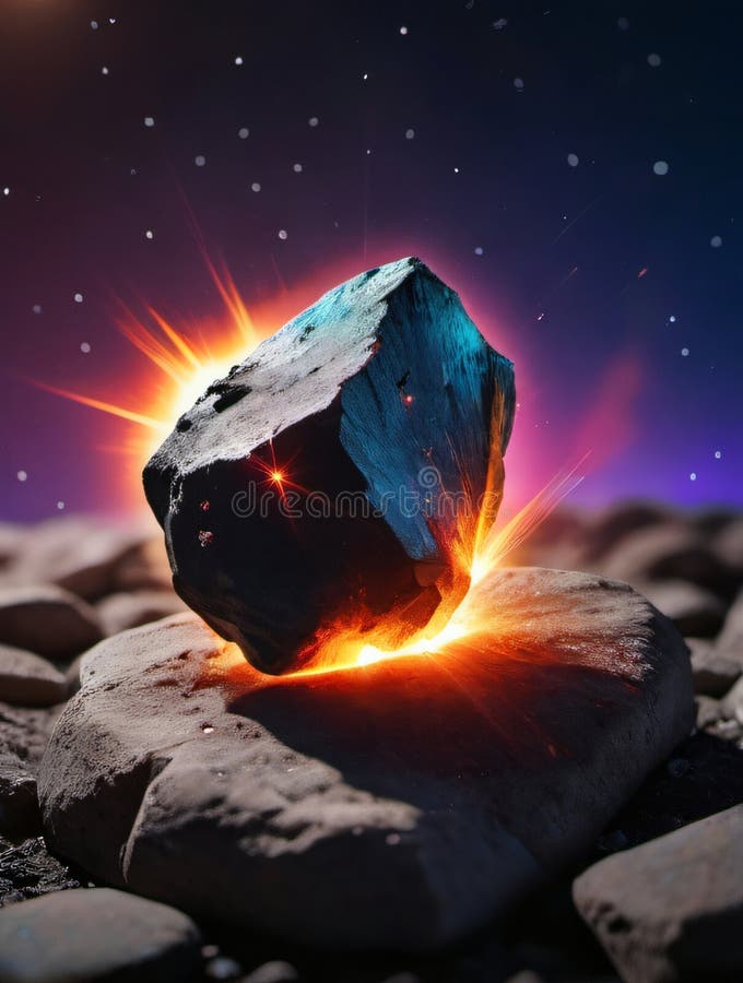 Photo of Space Abstract Background, Burning Comet, Flash, Laser through ...