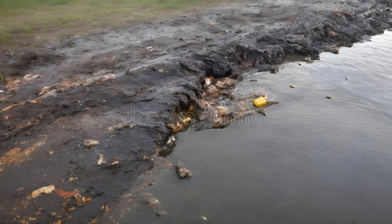 Photo of Spilling Oil Waste Stock Illustration - Illustration of ...