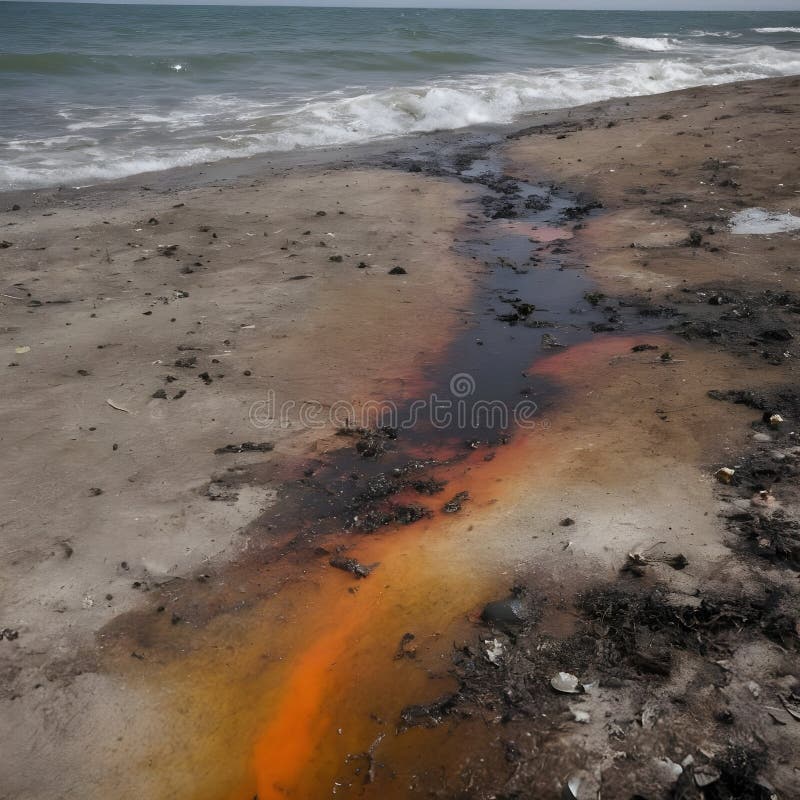 Photo of Spilling Oil Waste Stock Illustration - Illustration of ...