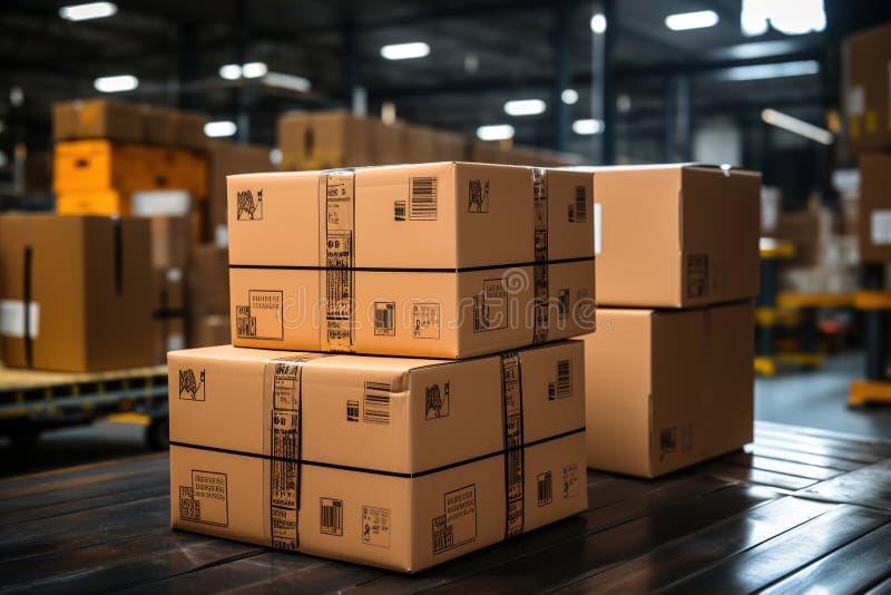 Photo of a Stack of Boxes Neatly Arranged on Top of Each Other Stock ...