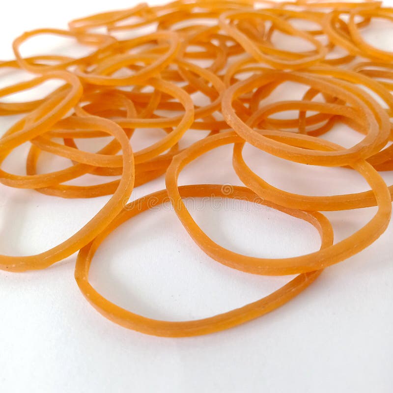 Photo of a Stack of Brown Rubber Bands Stock Image - Image of pile ...