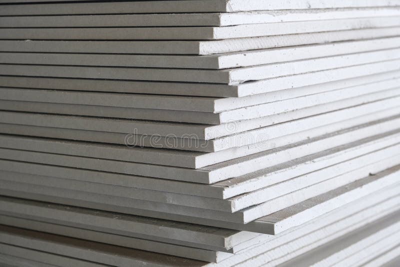 Photo of a Stack of Drywall from Close Range Stock Image - Image of ...