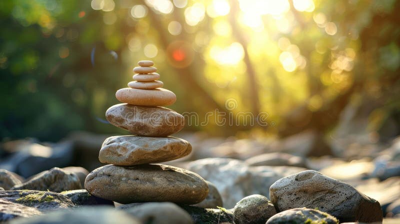 A Photo of a Stack of Smooth, Round Stones Balanced on Top of Each ...