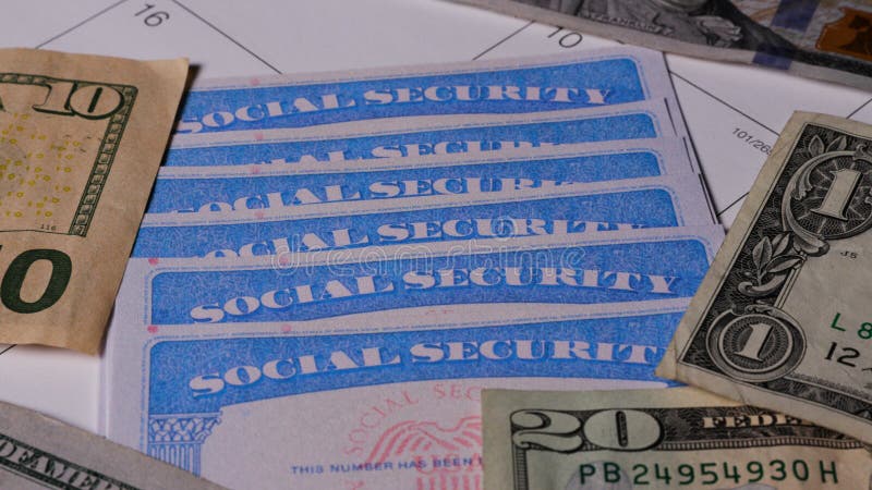 10 Photo Of Stack Of Social Security Cards Ssn On Turn Table Stock