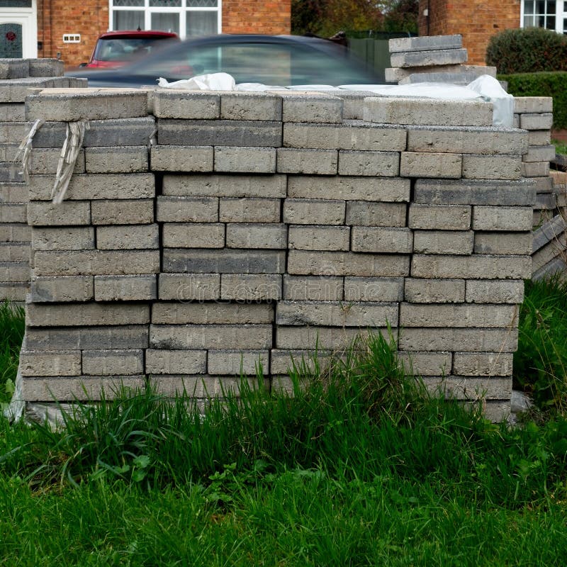 Stack of bricks editorial image. Image of green, paving - 260811910