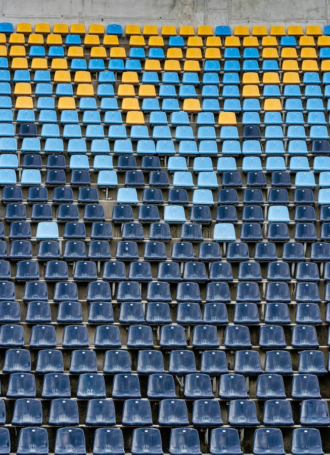 Photo of stadium seats stock photo. Image of football - 179505872