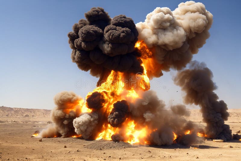 Photo of a Staged Explosion Stock Illustration - Illustration of ...