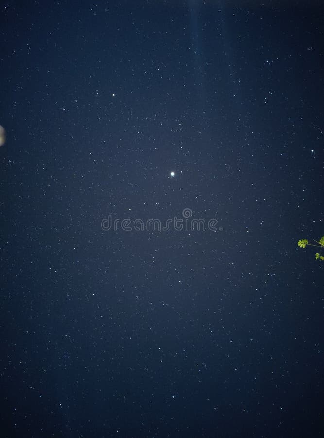 Photo of Stars on a Dark Night in the Middle of a Wide Plain Stock ...