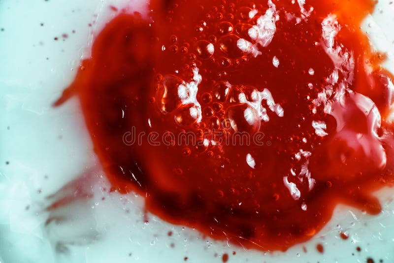 Photo of Sticky Bubbled Red Liquid, Close-up Stock Photo - Image of ...