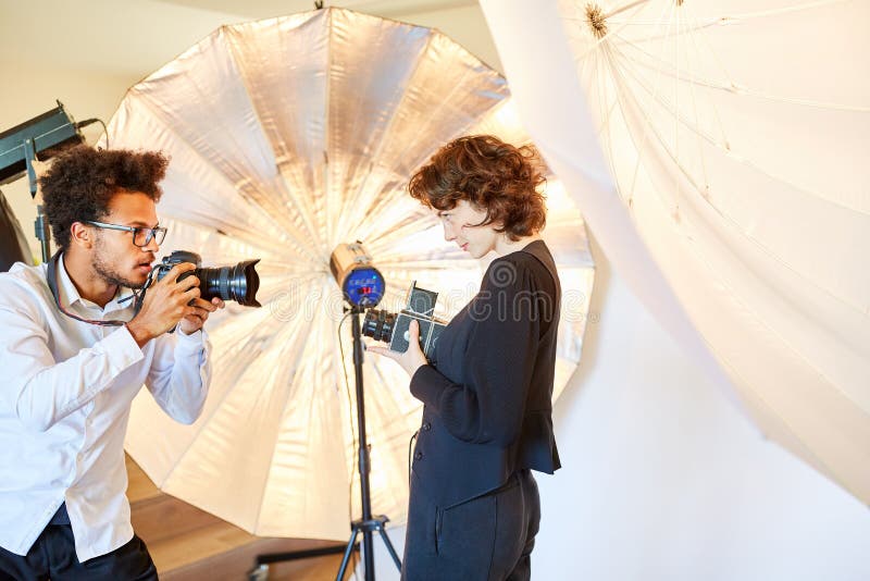 Photo Students with Different Cameras Stock Photo - Image of person ...