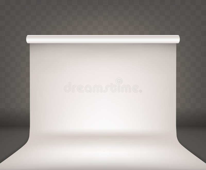Photo Studio Empty Interior White Blank Background Stock Vector ...