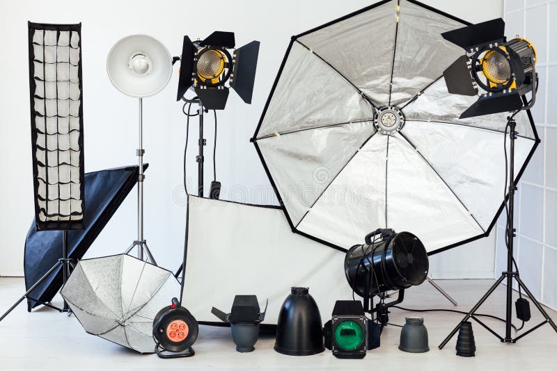 Photo Studio Flash Equipment and Accessories of a Professional ...