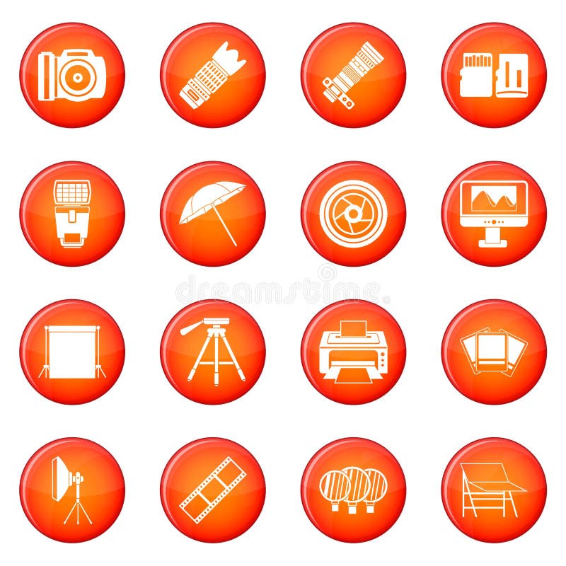 Photo Studio Icons Vector Set Stock Vector - Illustration of light ...