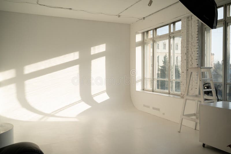 Photo Studio Interior with Sunlight Stock Photo - Image of photographer ...