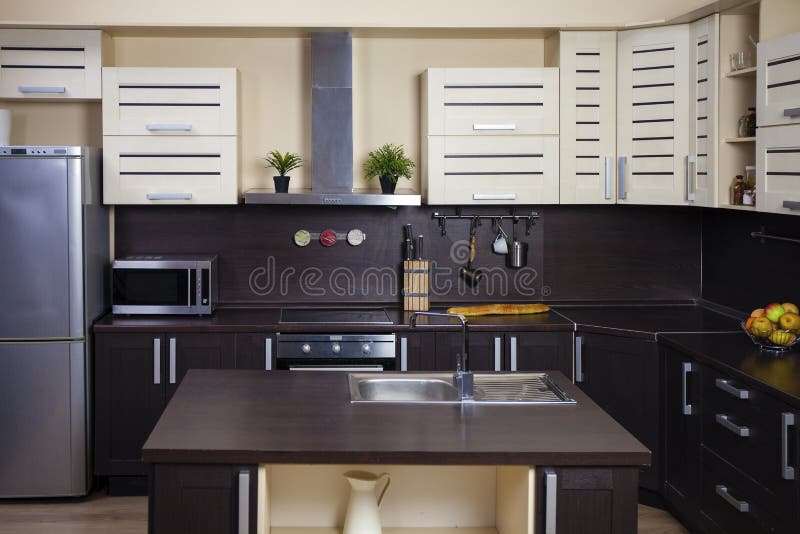 Photo Studio Kitchen Interior Stock Photo - Image of cabinet, apartment ...