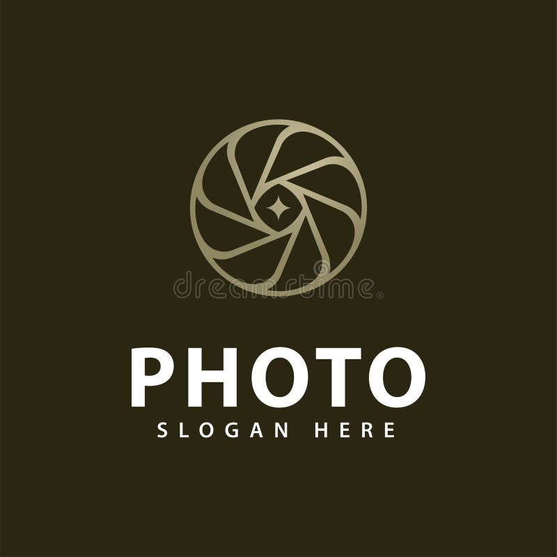 Photo Studio Simple Logo Design Template Stock Vector - Illustration of ...