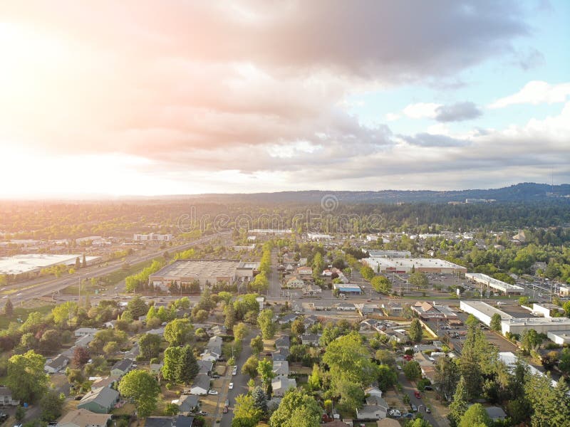 Photo of the Suburb from a Height, Drone, Landscape Background Stock ...
