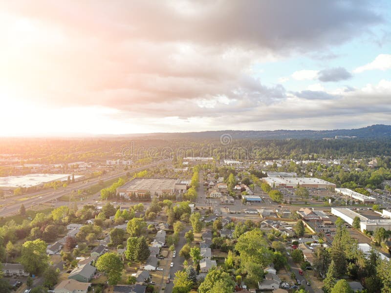 Photo of the Suburb from a Height, Drone, Landscape Background Stock ...