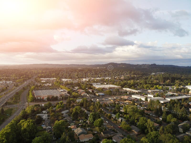 Photo of the Suburb from a Height, Drone, Landscape Background Stock ...