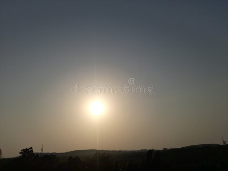 Photo of the Sun at Noon from Cuttack District of Odisha. Stock Image ...