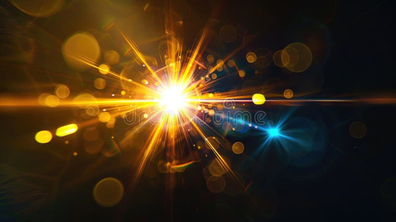 A Photo of Sunlight Shining Brightly through a Camera Lens Stock Image ...