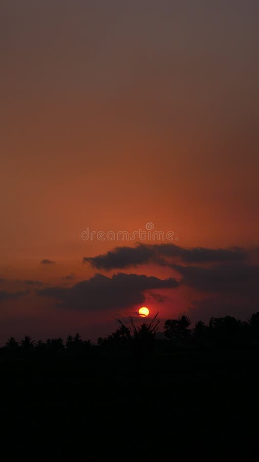 Photo of sunset red sun stock photo. Image of beauty - 266380958