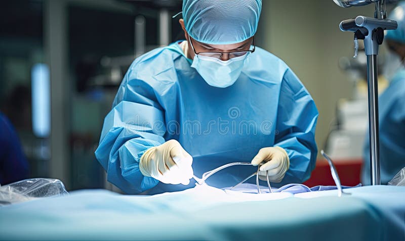 Photo of a Surgeon Performing a Complex Surgery in a Modern Operating ...