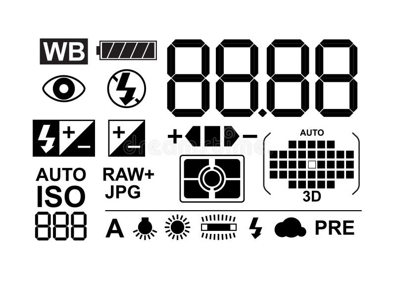 Photo symbols collection stock vector. Illustration of curves - 22573796