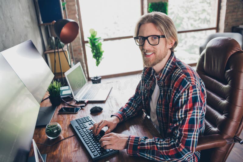 Photo System Administrator Young Blond Hair Guy at Loft Design Modern ...
