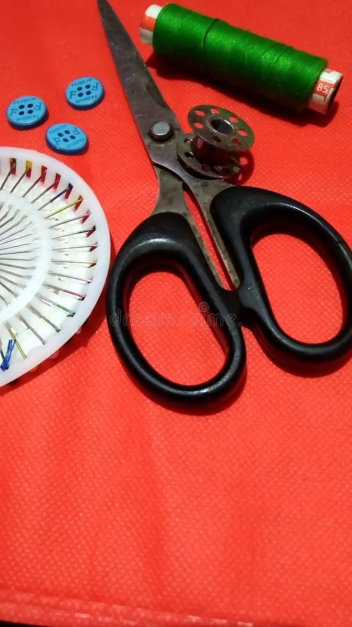 Tailors equipment stock photo. Image of tool, spool, blue - 27586926