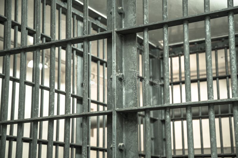Looking Inside an Iron Cage Stock Image - Image of imprisonment ...