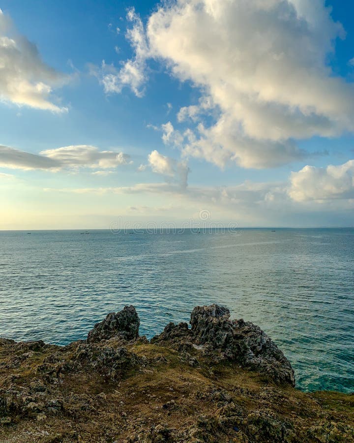 Sea Scene with Unique Cliff. Stock Photo - Image of cliff, skies: 195775178