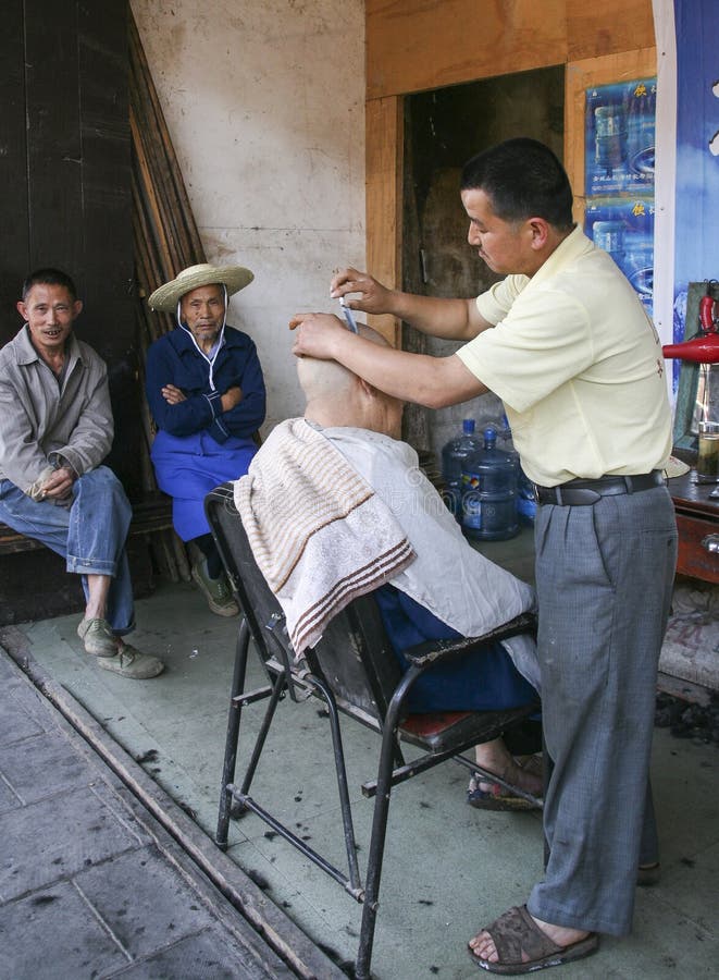 The Barber Shop in Luoba Town,sichuan,china Editorial Stock Image ... The Barber Shop in Luoba Town,sichuan,china Editorial Stock Image ...