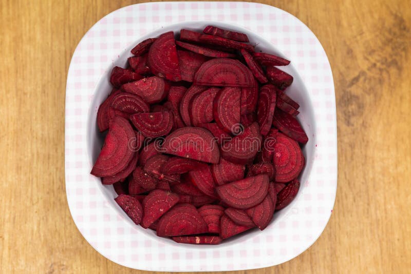 Fresh Beetroot Pieces Arranged in a Plastic Bowl. Stock Photo - Image ...