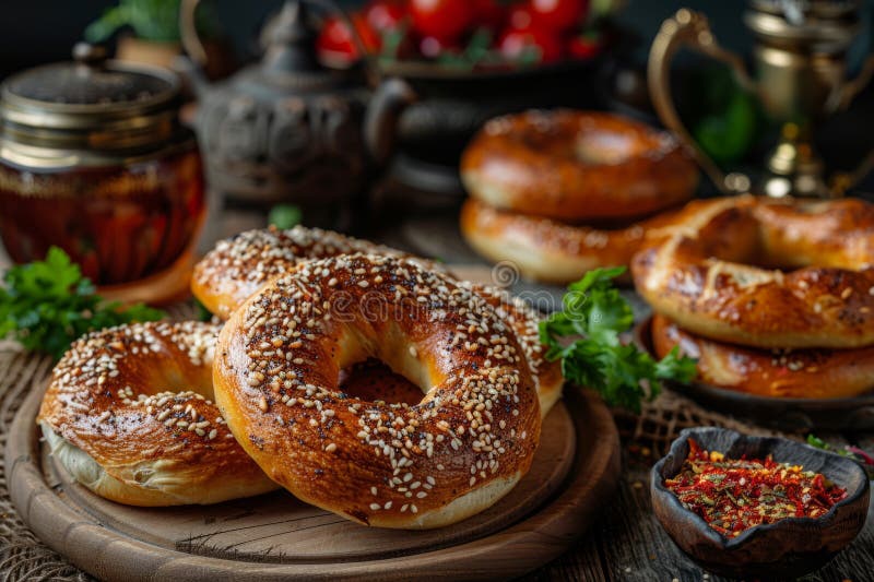 Photo of Tasty National Eastern, Turkey Simit Bakery Stock Illustration ...