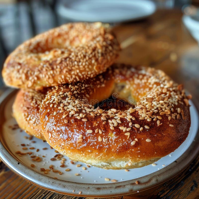 Photo of Tasty National Eastern, Turkey Simit Bakery Stock Illustration ...
