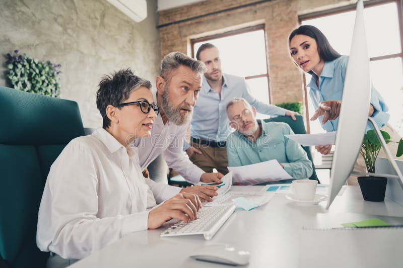 Photo of Teamwork People Together Working Networking Computer ...