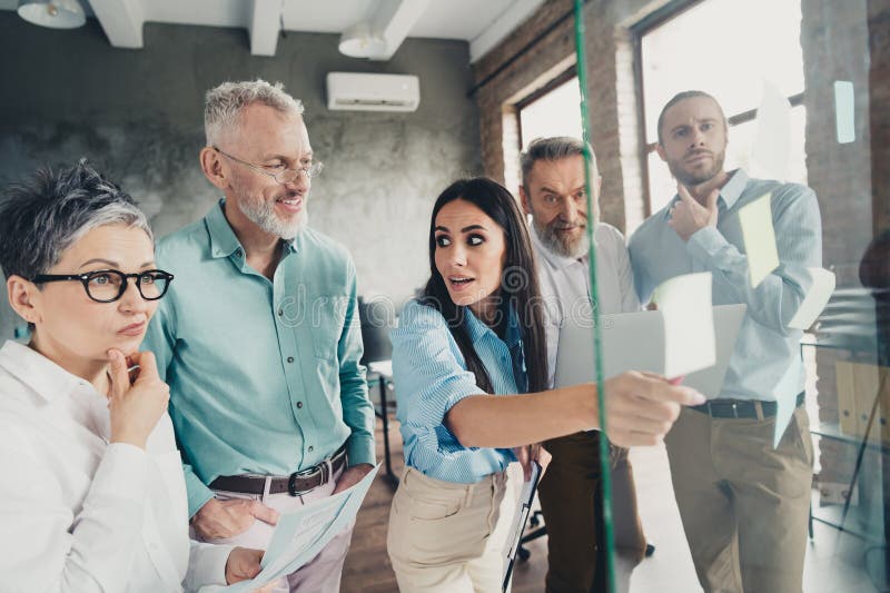 Photo of Teamwork Startup Partners Thinking Team Brainstorming Sticky ...
