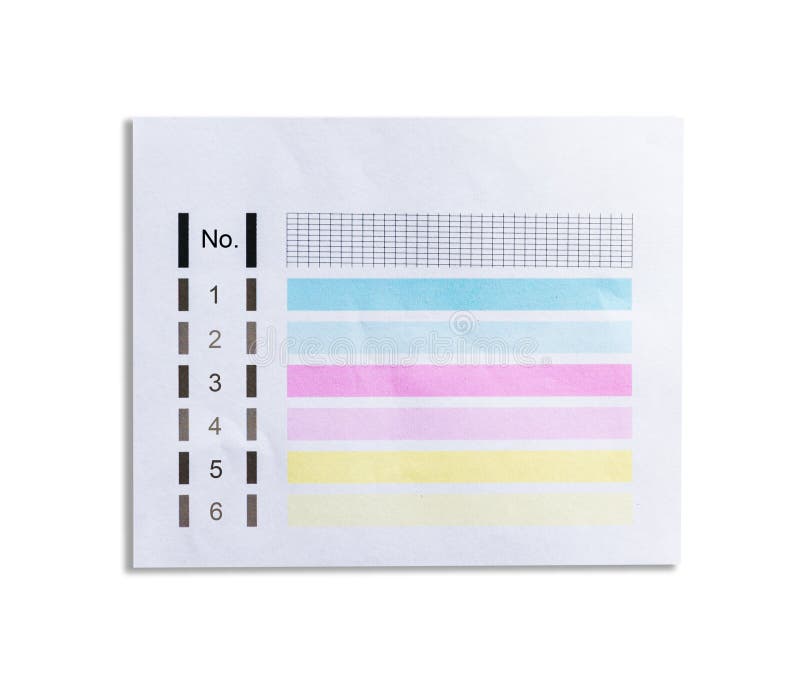 The Photo of Tested Ink Paper of Printer with Numbers Stock Image ...