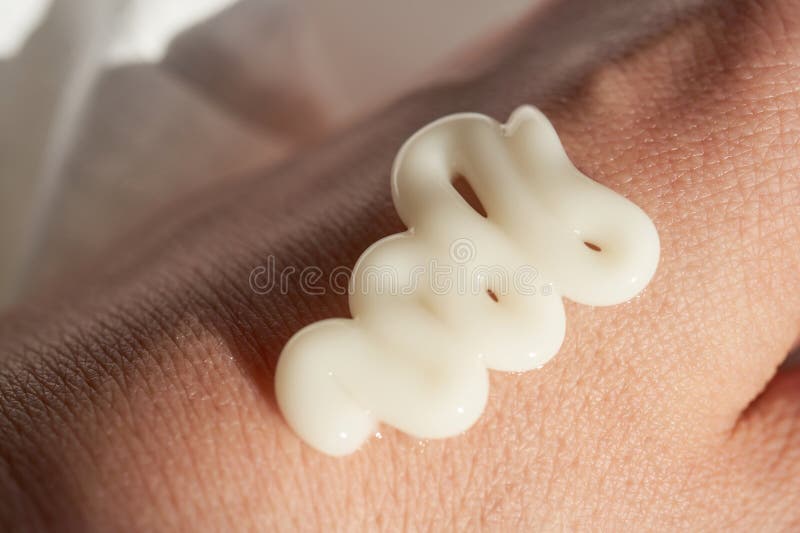Photo of the Texture of a Moisturizing Cream on the Hand. Stock Photo ...
