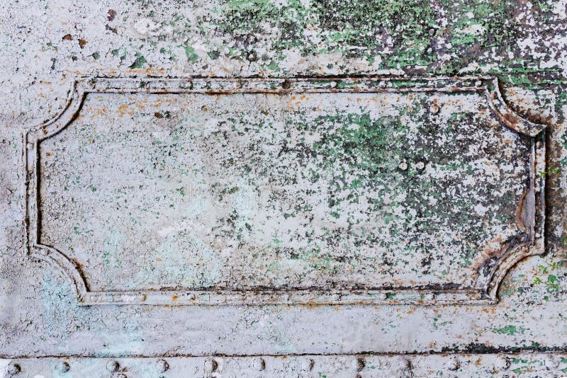 Old and Rusty Metal Surface with Borders Stock Photo - Image of ...