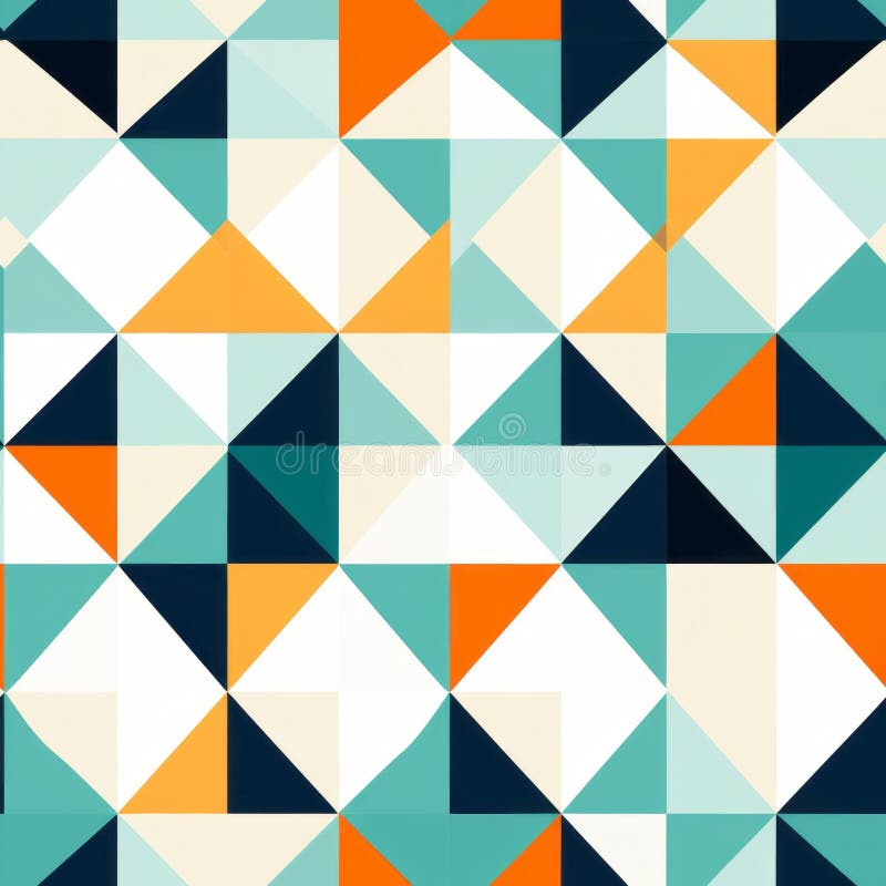 Geometric Retro Triangle Pattern for Surface Printing Stock ...